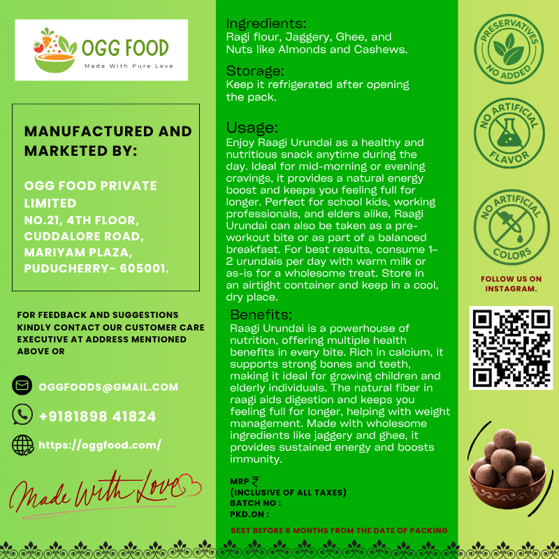 Raagi Urundai – OGG Food