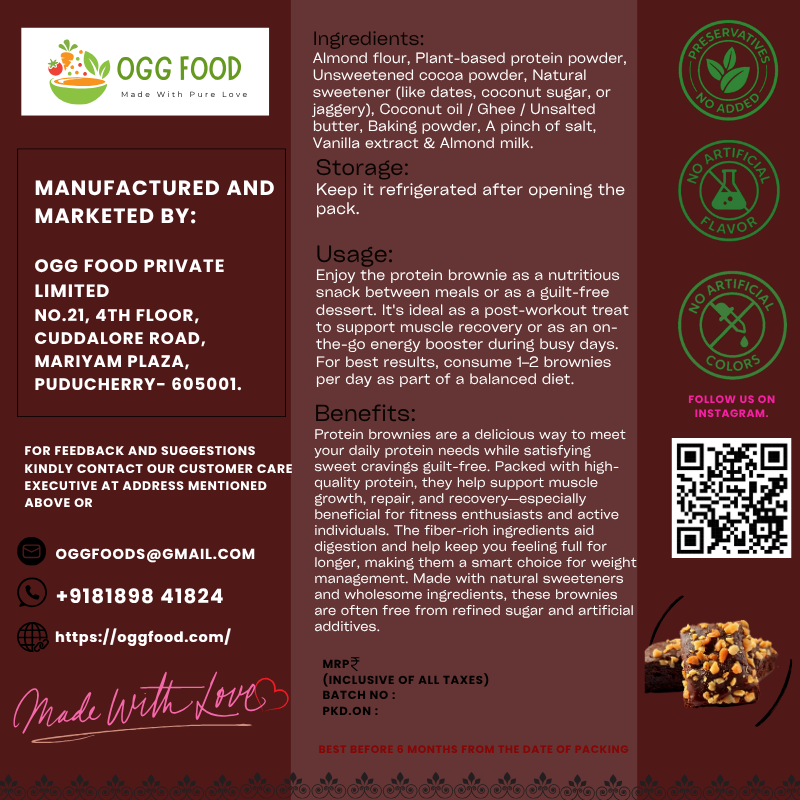 Protein Brownie – OGG Food